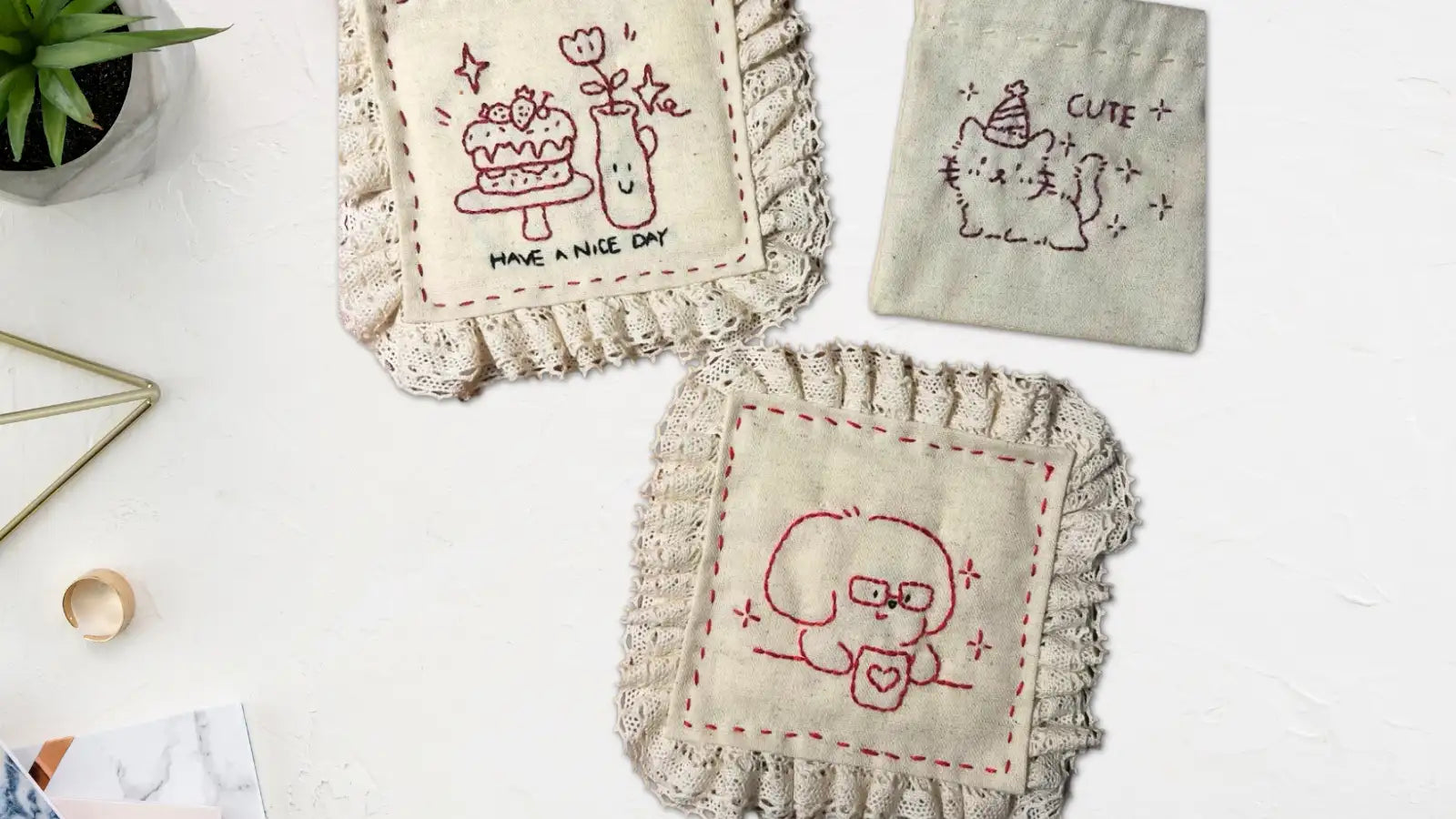 How to Make Embroidered Coasters Using Fabric in 6 Steps