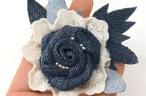 How to Make a Denim Flower with Fabric Scraps