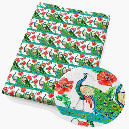 Peacock Fabric By The Yard For Garment-Longancraft