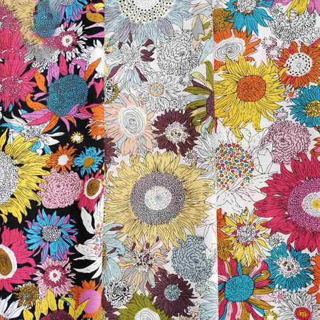 Beautiful Sunflower Fabric By the Yard - Longan Craft