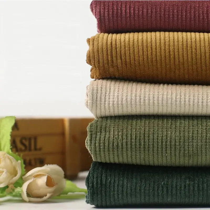 Cotton 14 Wale Corduroy Fabric By the Yard-Longan Craft