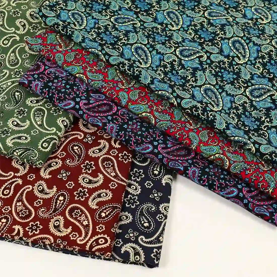 Cotton Corduroy Paisley Fabric By The Yard-Longan Craft