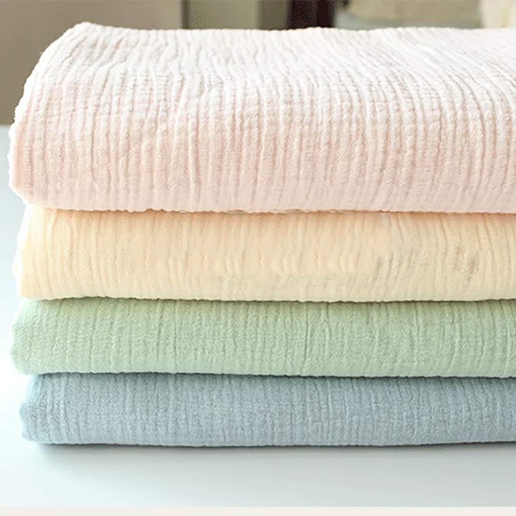 Soft Double Gauze Fabric By the Yard -Longan Craft