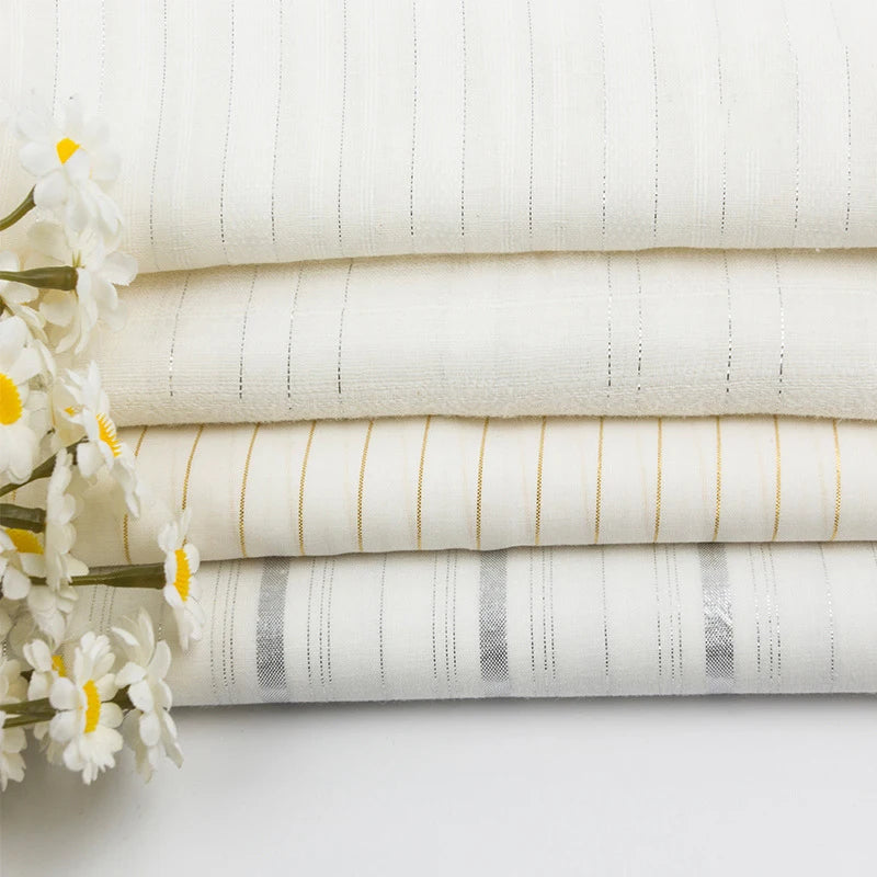 Striped Voile Fabric By The Yard | Sewing Craft Upholstery Material